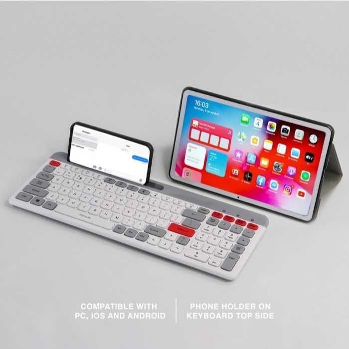 Jual Rexus KB02 Wireless Keyboard Dual Connection Mosaic KB-02 | Shopee ...