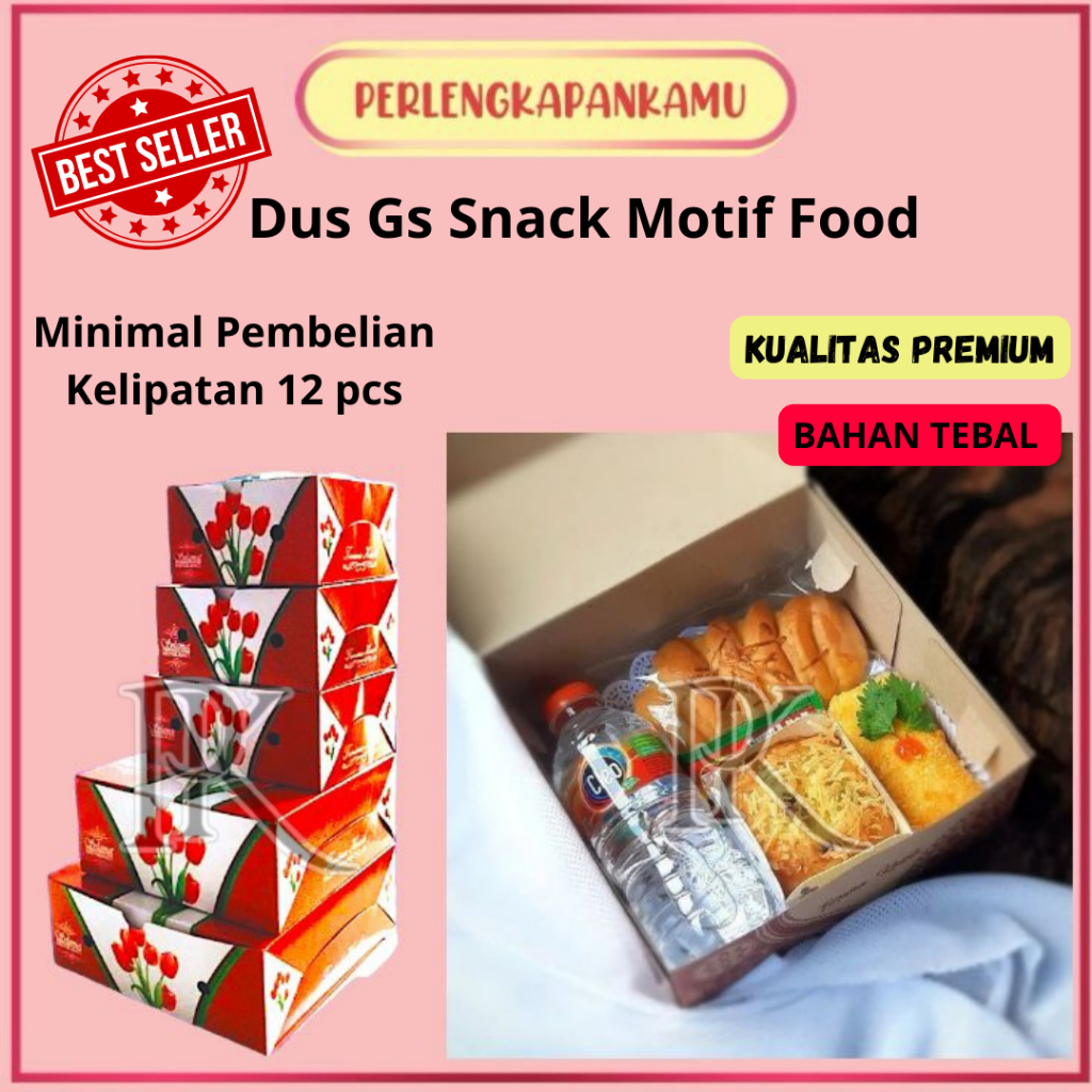 Jual Dus Gs Motif / Dus Snack / Box Kue / Kotak Makan Berkah 12x16 ...