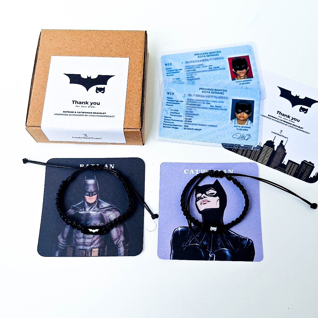 Jual Gelang Couple Batman & Catwoman Free Box + Cover KTP Tali ...