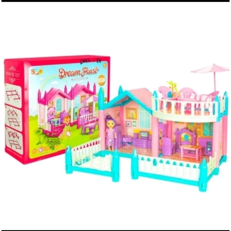 Jual rakit merakit mainan bongkar pasang rumah Barbie edukasi anak anak ...