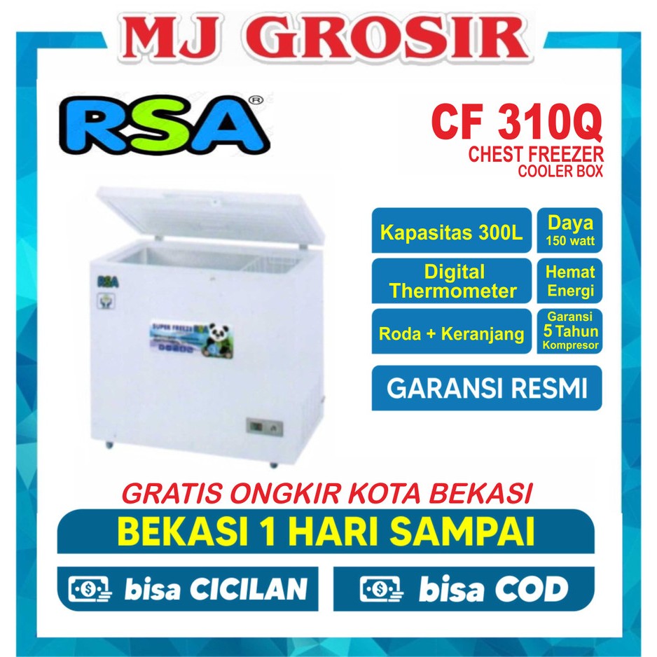 Jual RSA CF 310 CHEST FREEZER BOX 300 L LEMARI PEMBEKU 300 LITER BY GEA ...