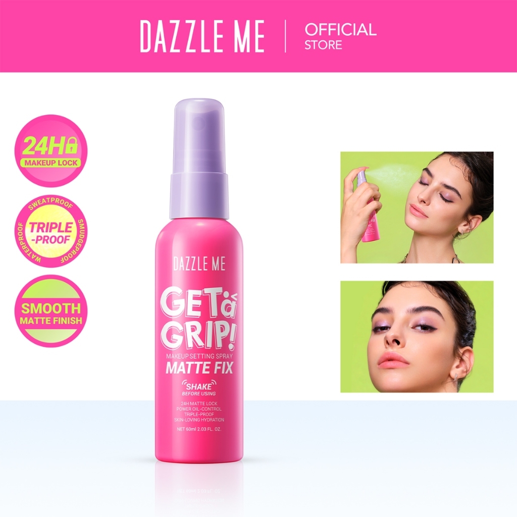 Jual AS DAZZLE ME Get a Grip Makeup Setting Spray 60 ml Matte Fix DazzleMe Face Mist | Shopee ...