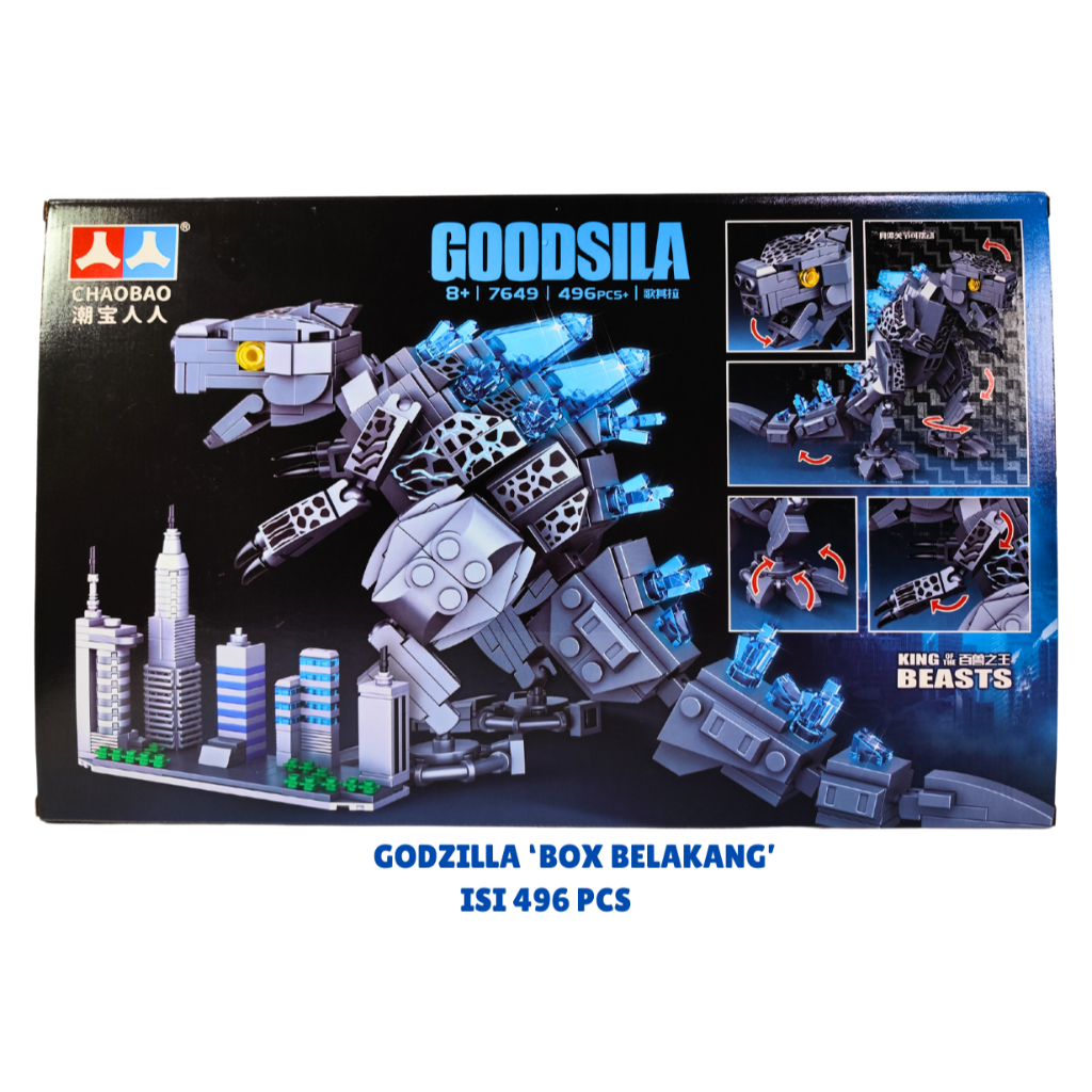 Jual Mainan Balok Bricks Godzilla 496 Pcs | Shopee Indonesia