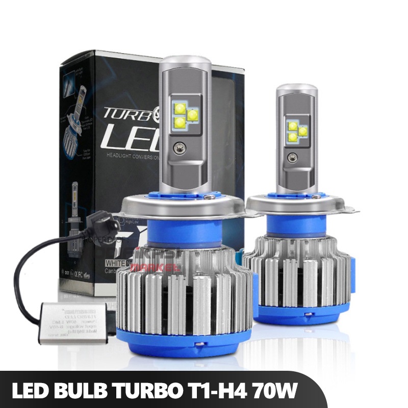 Jual LAMPU LED MOBIL T1 SUPER TURBO LED H4 HIGH QUALITY HI/LO PUTIH ...