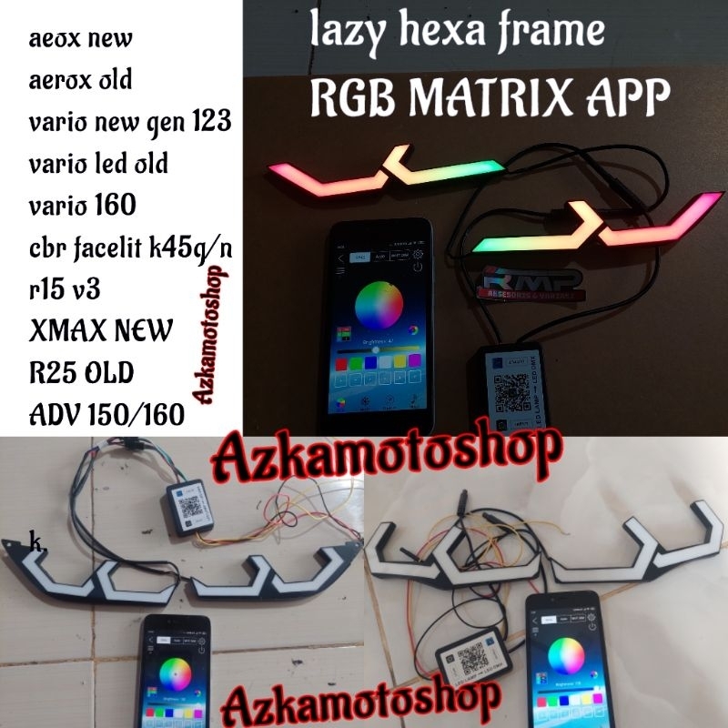 Jual lazy hexa frame rgb matrix vario aerox xmax r25 cbr150 r15 v3 r15 ...