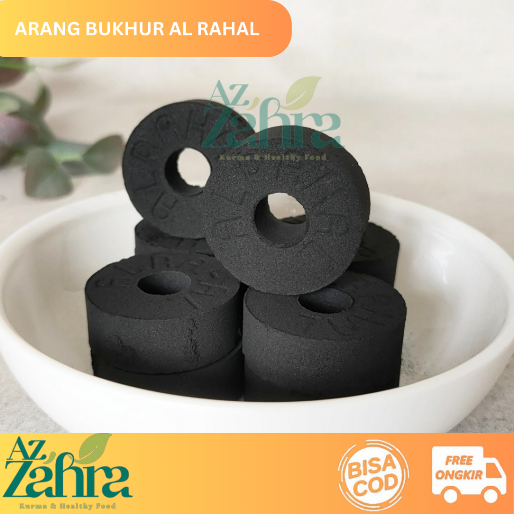 Jual Arang Bukhur BBQ Al Rahal isi 10 pcs Briket Charcoal Tahan lama ...