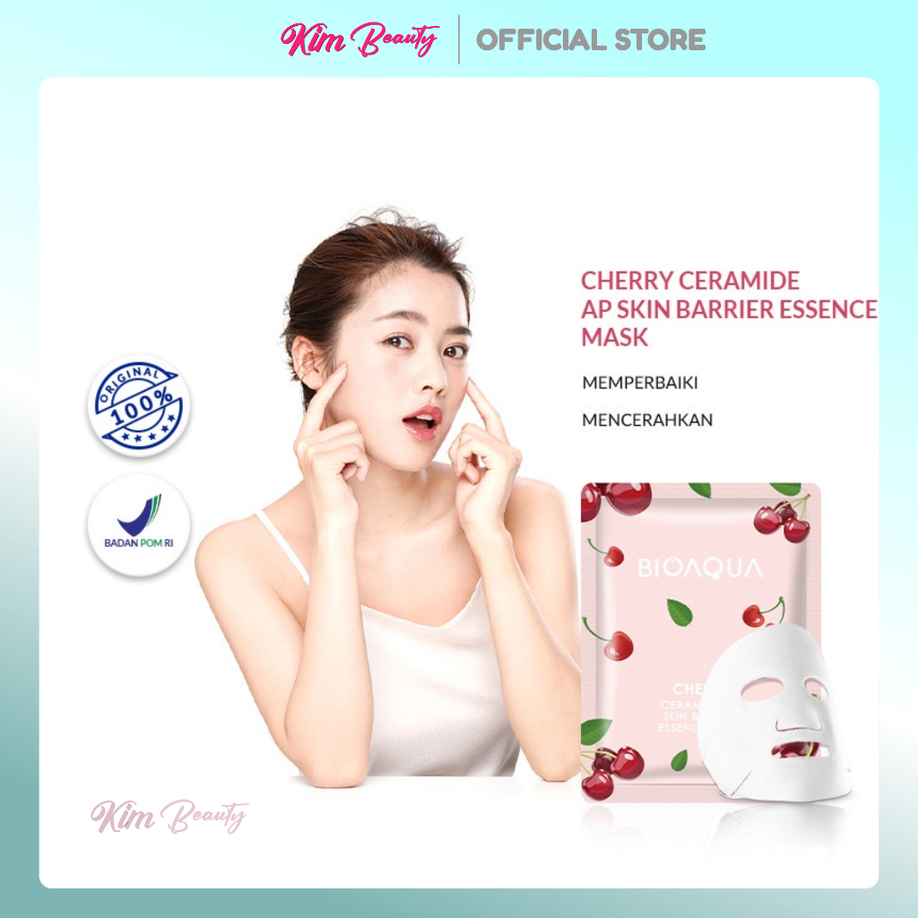 Jual BIOAQUA Cherry Ceramide AP Skin Barrier Essence Mask 25g | Shopee ...