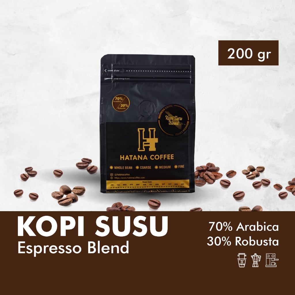 Jual Kopi Susu 70/30 Arabika Robusta Blend 200 Gram Espresso Es Kopi ...