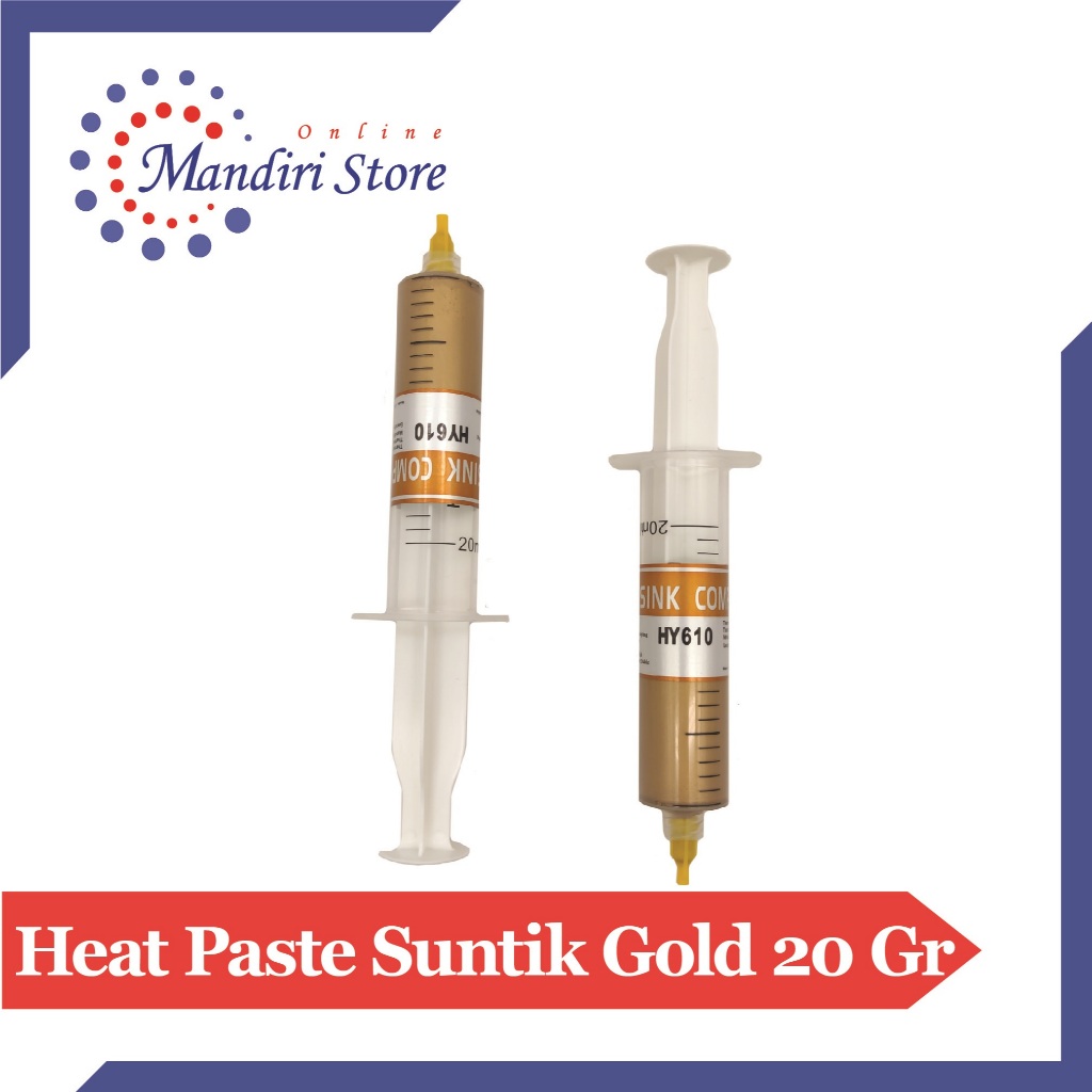 Jual Heat Paste/Thermal Paste/Pasta Suntik 20g Gold MEJEC (Heat Paste ...
