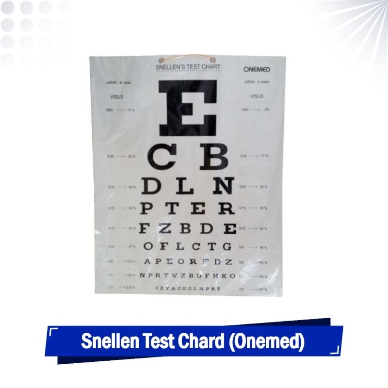 Jual Snellen Test Card Papan Huruf Tes Mata OneMed | Shopee Indonesia