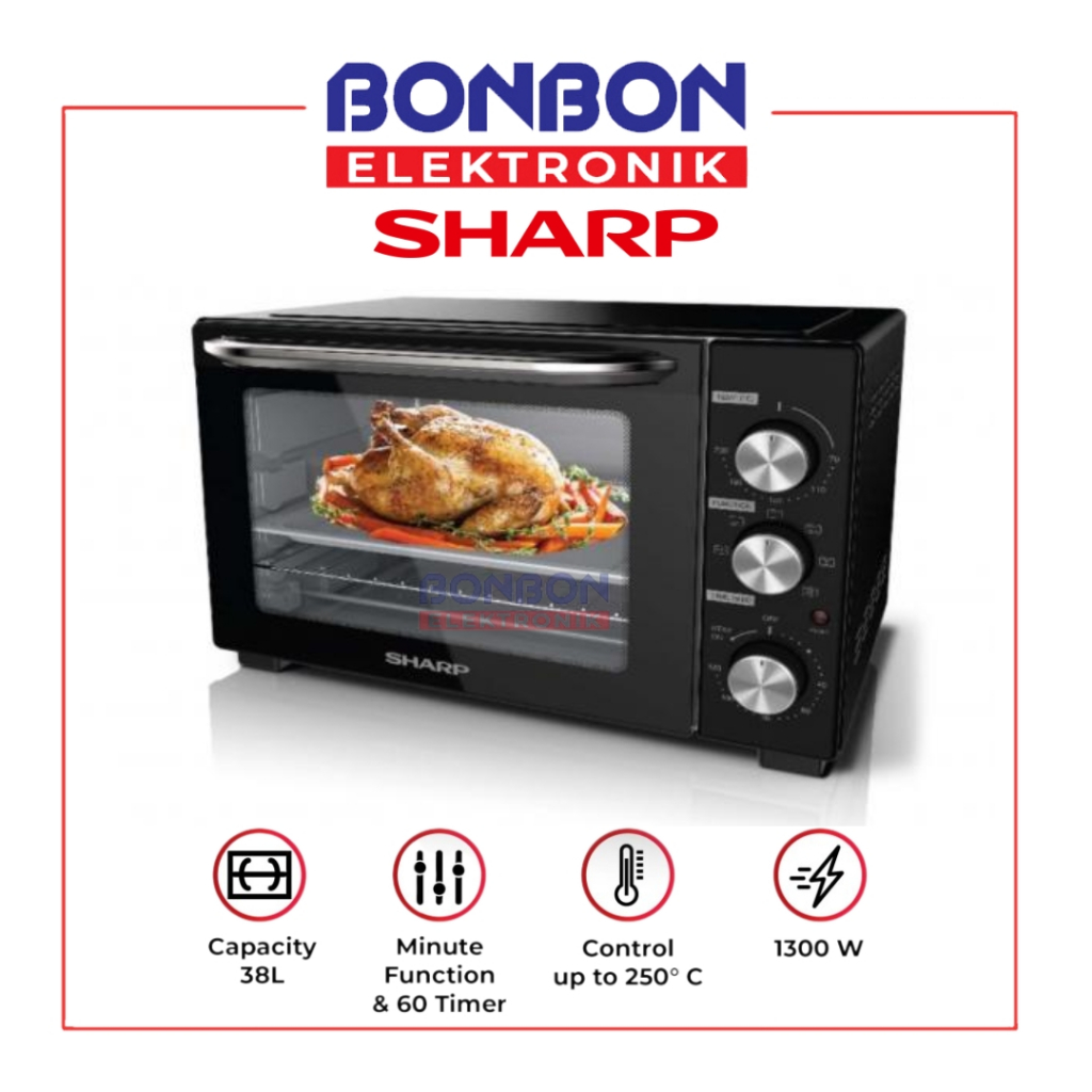 Jual SHARP Oven Listrik 38 Liter EO-38BK / EO 38BK / EO38BK Toast Grill ...