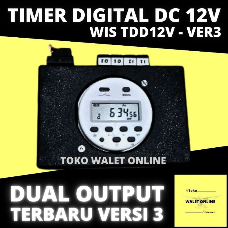 Jual TIMER DC 12 V 10 A 2 CHANNEL OUTPUT DIGITAL PROGRAMABLE TIME ...