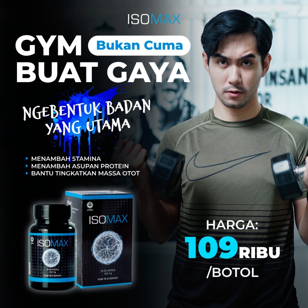 Jual Isomax Suplemen Fitness Pembentuk Penambah Massa Otot Stamina Pria ...