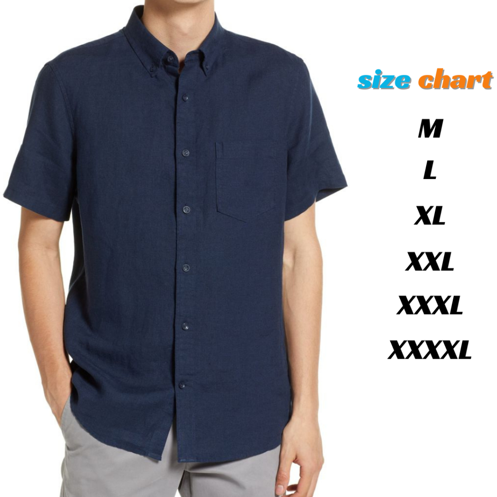 Jual Baju Kemeja Polos Pria Lengan Pendek Jumbo Slimfit Casual Premium Distro Atasan Hem Laki ...