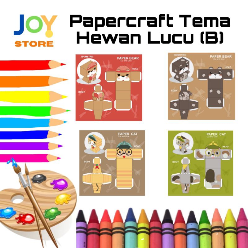Jual Papercraft Kertas Lipat untuk Aktivitas Anak 21 x 21 cm (Kotak ...