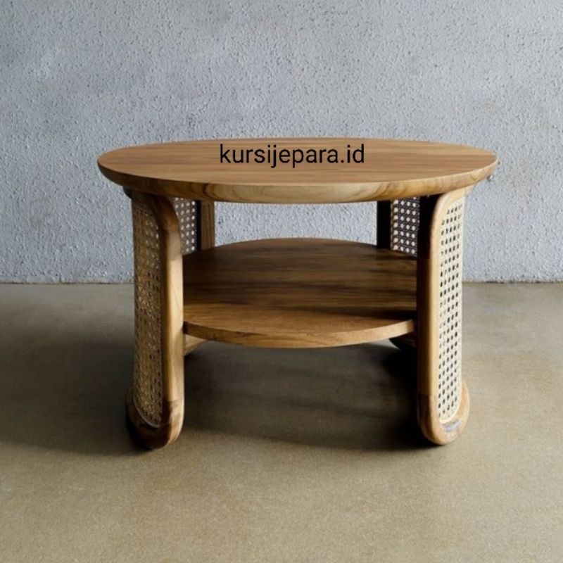 Jual Meja Teras rotan meja tamu meja bundar meja rotan | Shopee Indonesia