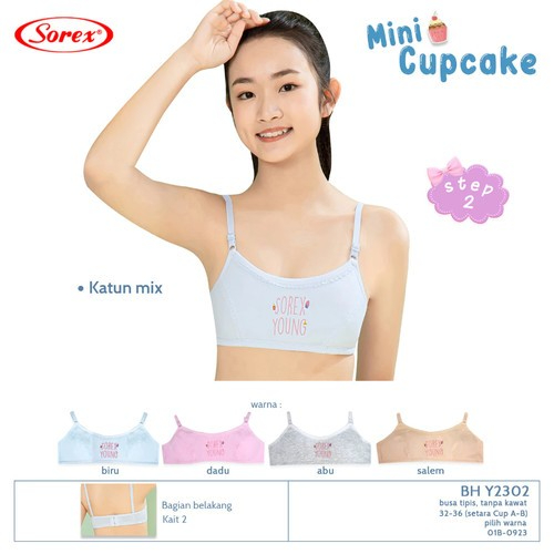 Jual BH Sorex Y2302 | Sorex Young Bra 2302 Remaja Busa Tanpa Kawat Setara Cup A-B Kait 2 ...
