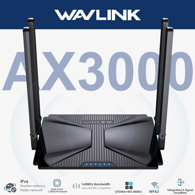Jual WAVLINK AX3000 Wifi6 Wireless Router Dual Band Mesh 802.11ax ...