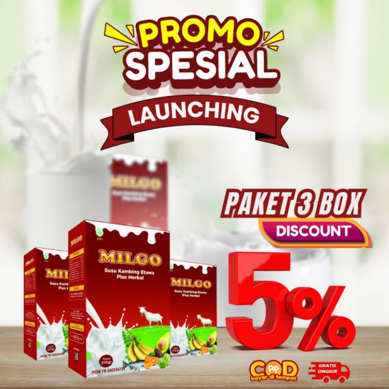 Jual PROMO LAUNCHING 3 BOX SUSU MILGO DISKON 5% | Shopee Indonesia