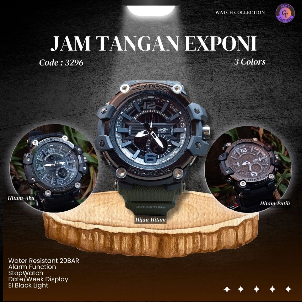 Jual Jam Tangan EXPONI / Jam Tangan Pria Wanita / Tactical / Jam Tangan ...