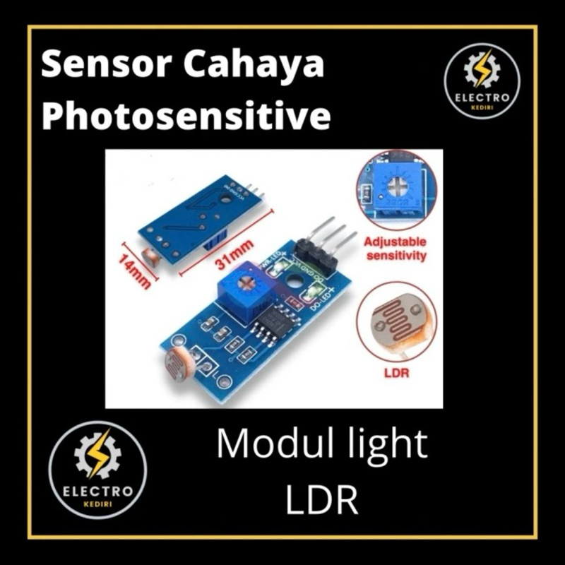Jual modul sensor cahaya LDR arduino uno nano | photosensitive light ... Jual modul sensor cahaya LDR arduino uno nano | photosensitive light ...