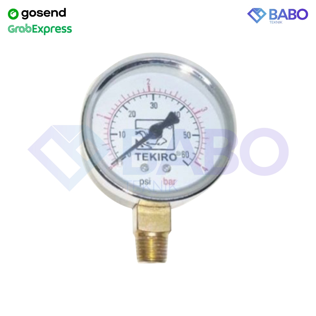 Jual TEKIRO Manometer 4 bar TEKIRO Pressure Gauge 4 bar TEKIRO ...