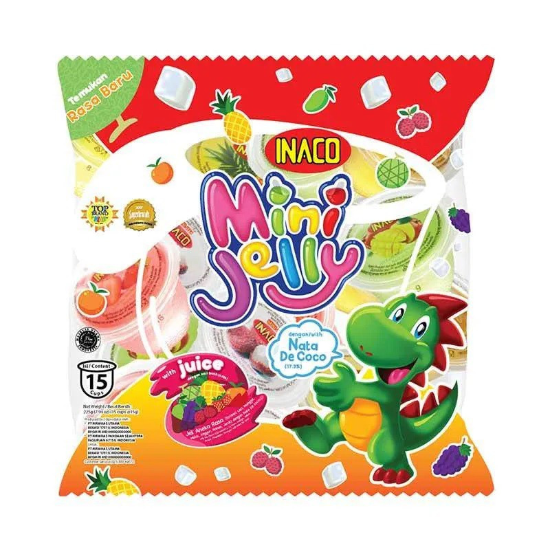 Jual Inaco Mini Jelly Isi 15 Cups Rasa Buah Dengan Gula Asli | Shopee ...