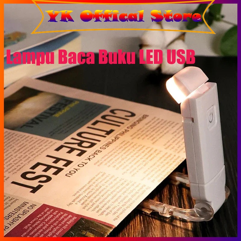 Jual Lampu Baca Buku LED USB Dapat Diisi Ulang Kecerahan Klip Pelindung ...