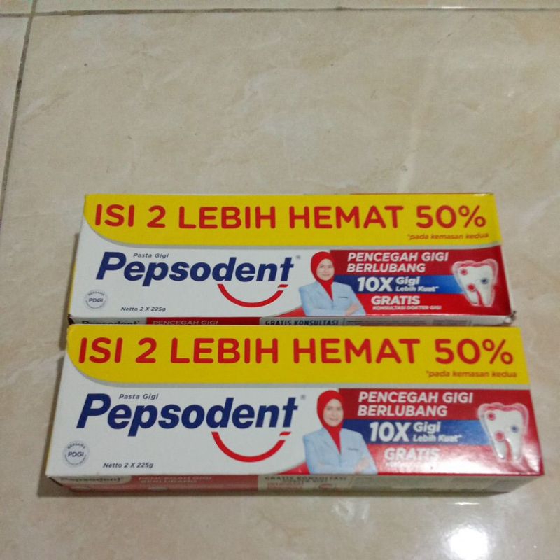 Jual Pepsodent 225 gram isi 2 pcs | Shopee Indonesia