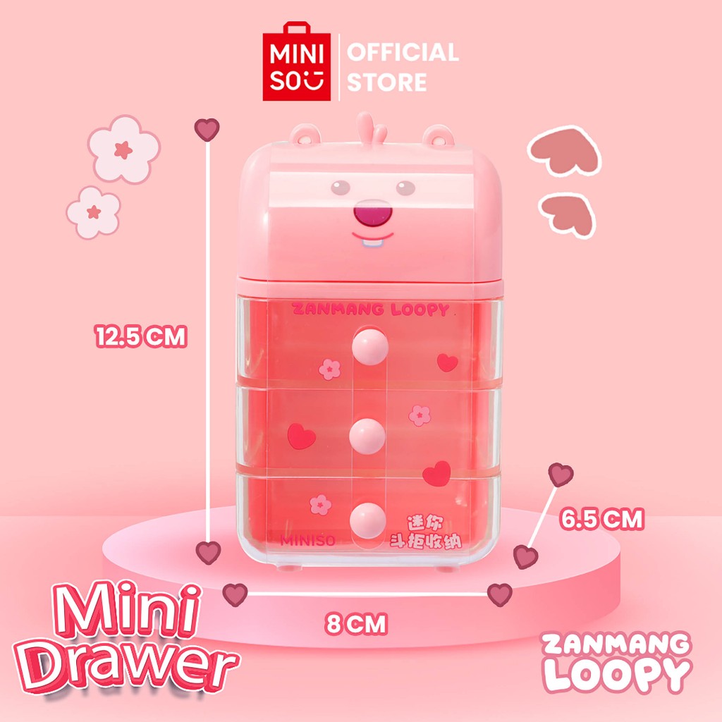 Jual Miniso x ZANMANG Loopy Collection Mini Kotak penyimpanan Desktop ...