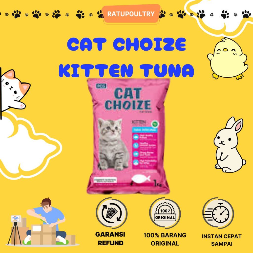 Jual CAT CHOIZE KITTEN TUNA 1KG PINK | Shopee Indonesia