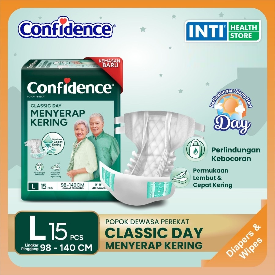 Jual CONFIDENCE Classic Day L 15 / Popok Perekat Dewasa / Adult Diapers ...