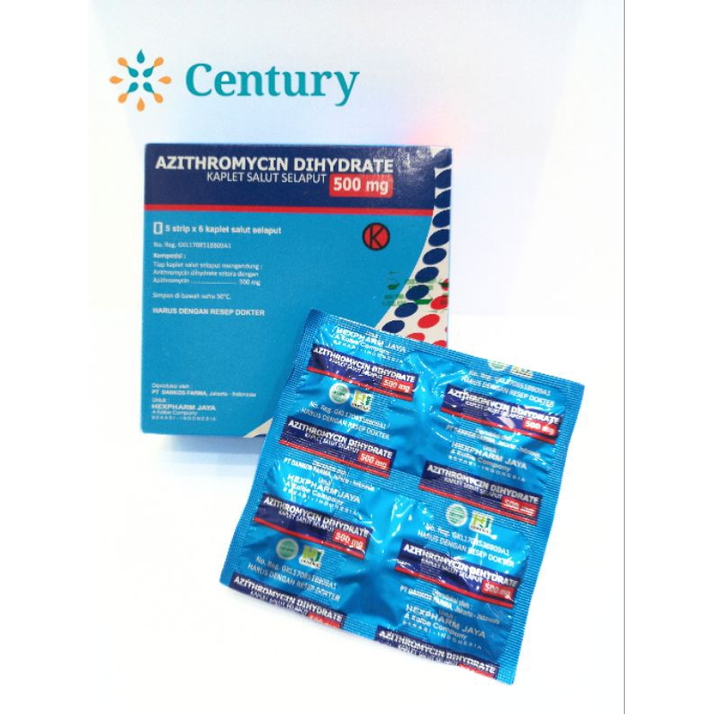 Jual AZITHROMYCIN 500MG 1 STRIP ISI 6 TABLET /ANTIBIOTIK / INFEKSI | Shopee Indonesia