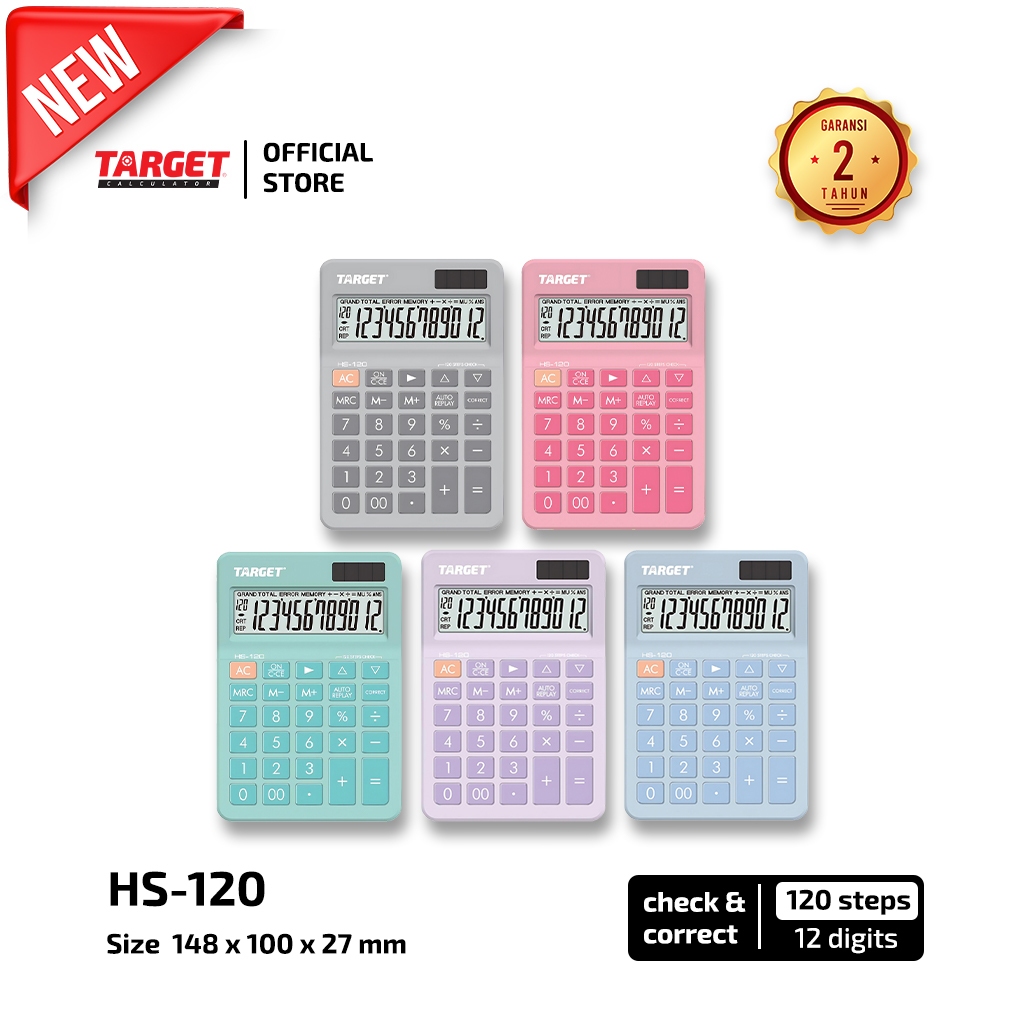 Jual Target HS -120 - Desktop Calculator - 12 digit | Shopee Indonesia