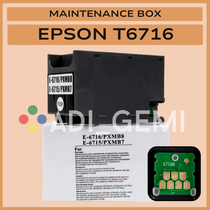 Jual Maintenance Box Compatible Epson T6716 T6715 - WF-4720DWF WF-C529R ...