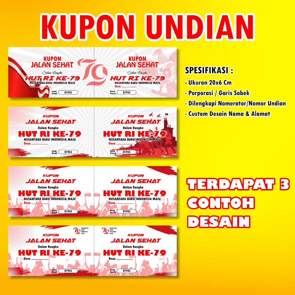 Jual CETAK KUPON JALAN SEHAT - KUPON UNDIAN JALAN SEHAT DIRGAHAYU ... Jual CETAK KUPON JALAN SEHAT - KUPON UNDIAN JALAN SEHAT DIRGAHAYU ...