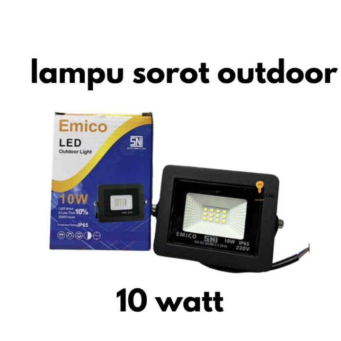 Jual Lampu sorot led 10w led flood light 10 watt/ lampu tembak led outdoor | Shopee Indonesia
