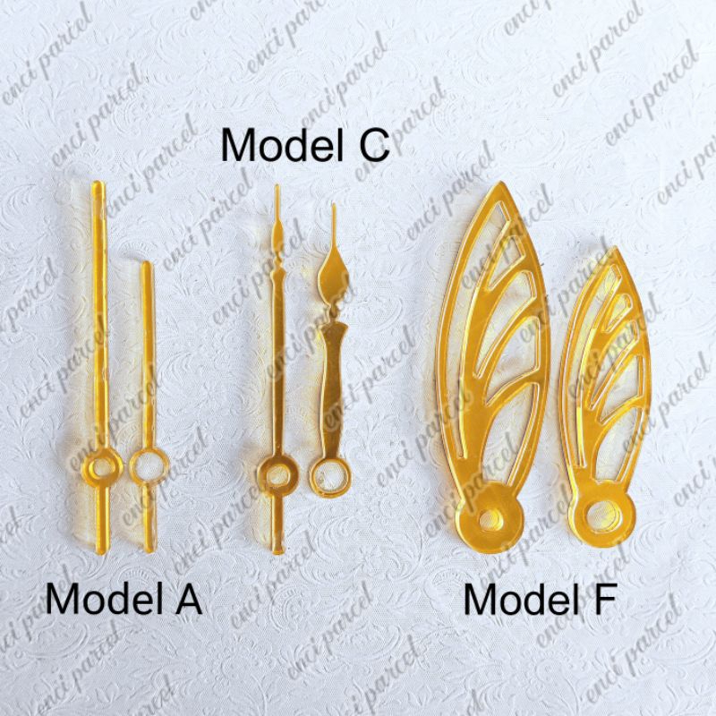 Jual jarum jam bahan akrilik gold dekoradi hiasan resin jam menit ...