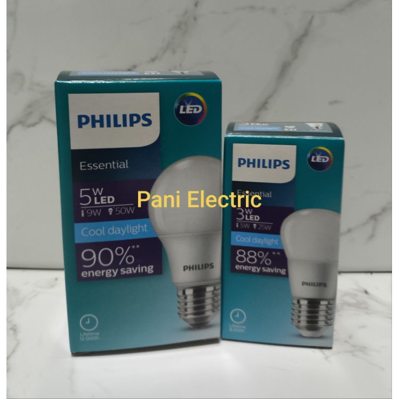 Jual Lampu led philips Essential 3w, 5w. | Shopee Indonesia