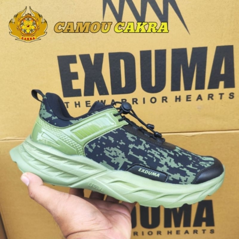 Jual SEPATU EXDUMA CAMOU CAKRA SNEAKERS SOL BARU 2024 | Shopee Indonesia