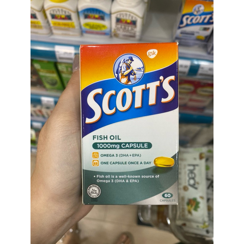 Jual scott's fish oil 60 capsules / COD liver oil 100 capsules | Shopee ...