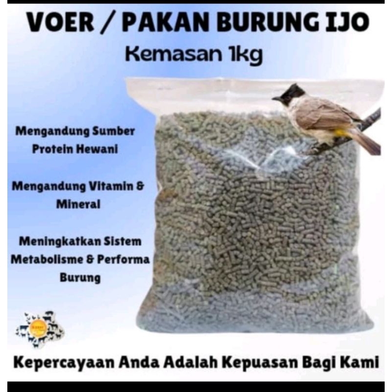 Jual Pur Hijau Voer Burung Pakan Burung Harian Plus Vitamin 15 Kg ...