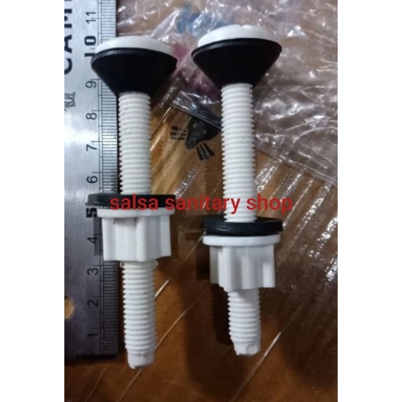 Jual Baut PVC tangki kloset duduk / skrup plastik | Shopee Indonesia