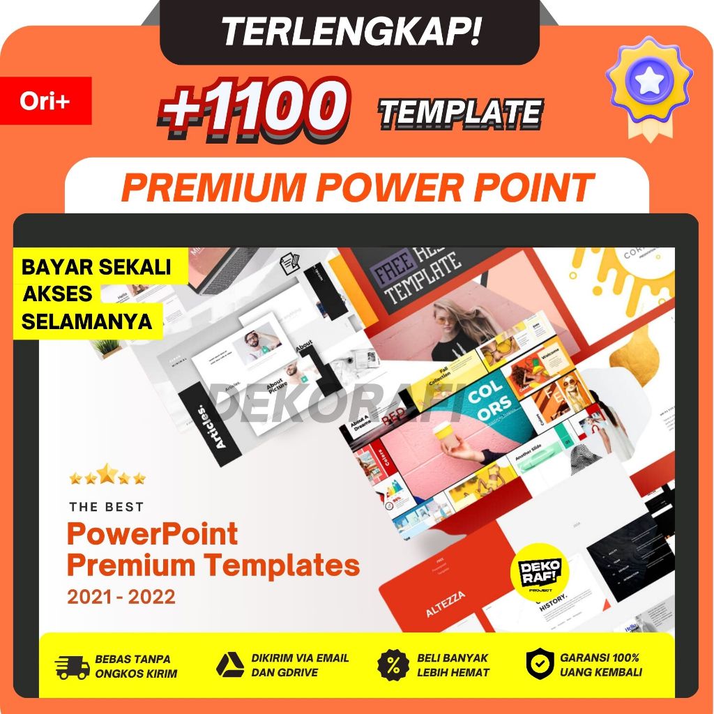 Jual [D-1091] PAKET DIGITAL Template 'PowerPoint 'Premium, All In One ...