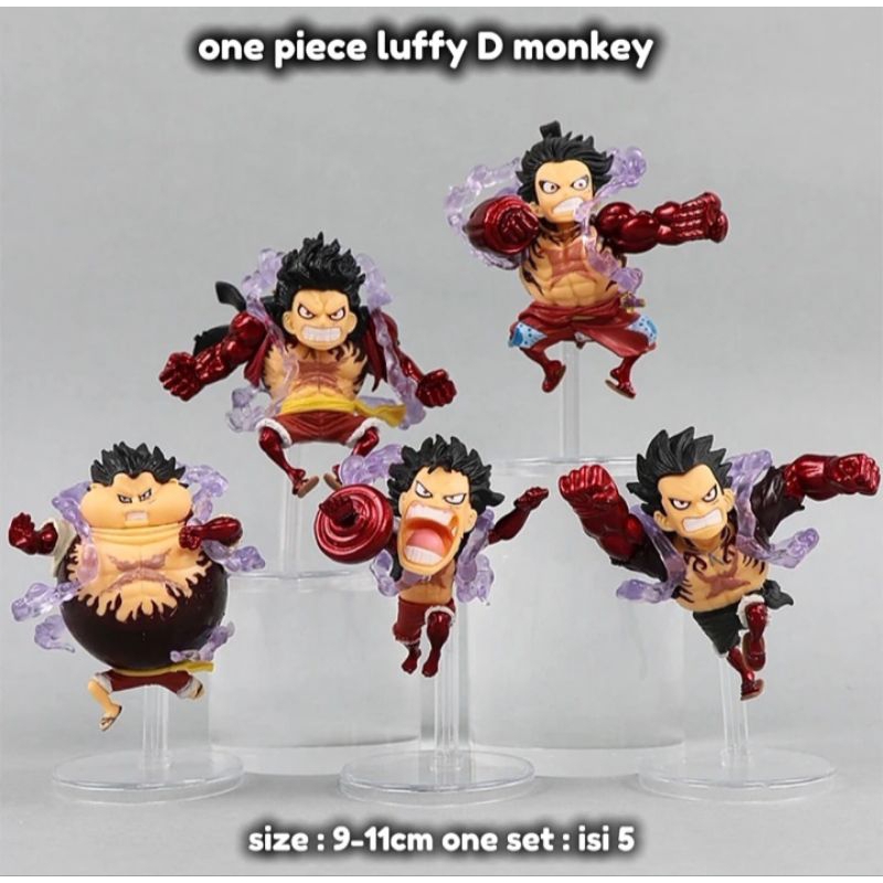 Jual 1 set One Piece Action Figure Monkey D Luffy Gear 4 Wcf set 5 ...