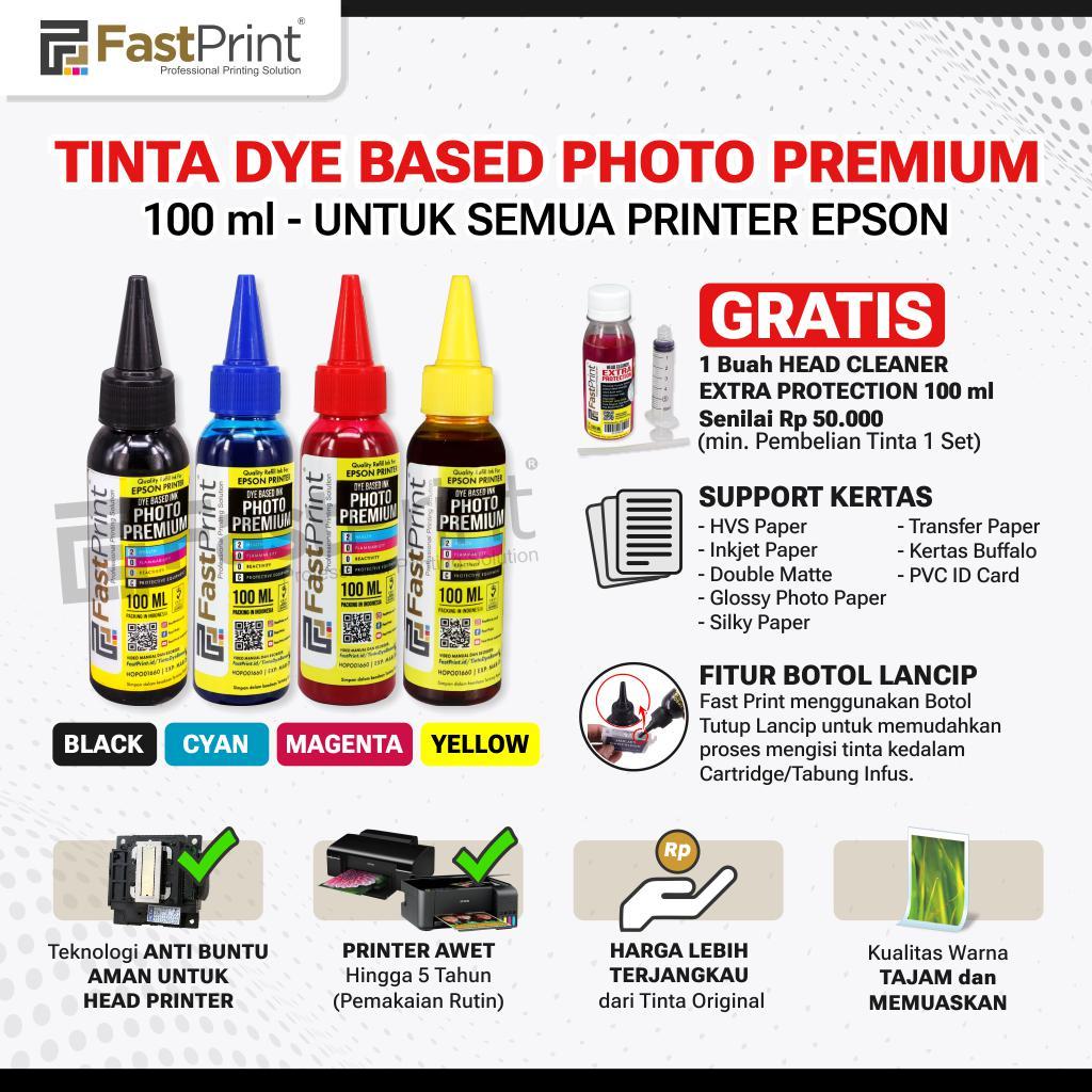 Jual Tinta Dye Based Photo Premium 100ML Printer Epson 1Set 4Warna ...
