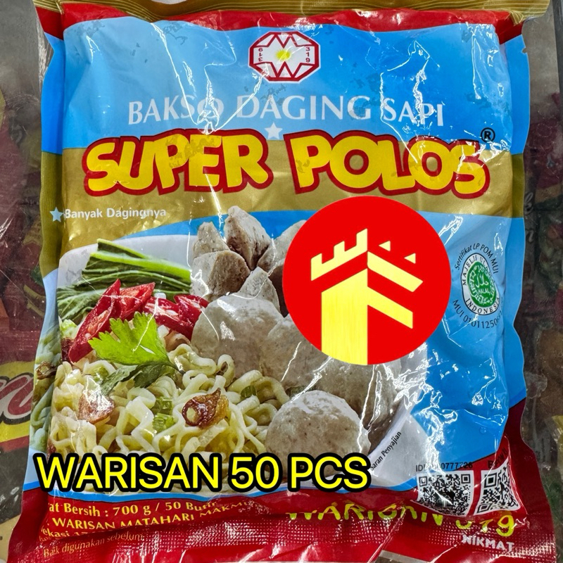 Jual BAKSO WARISAN SUPER POLOS 50 PCS 700 GR BASO WARISAN 319 SUPER ...