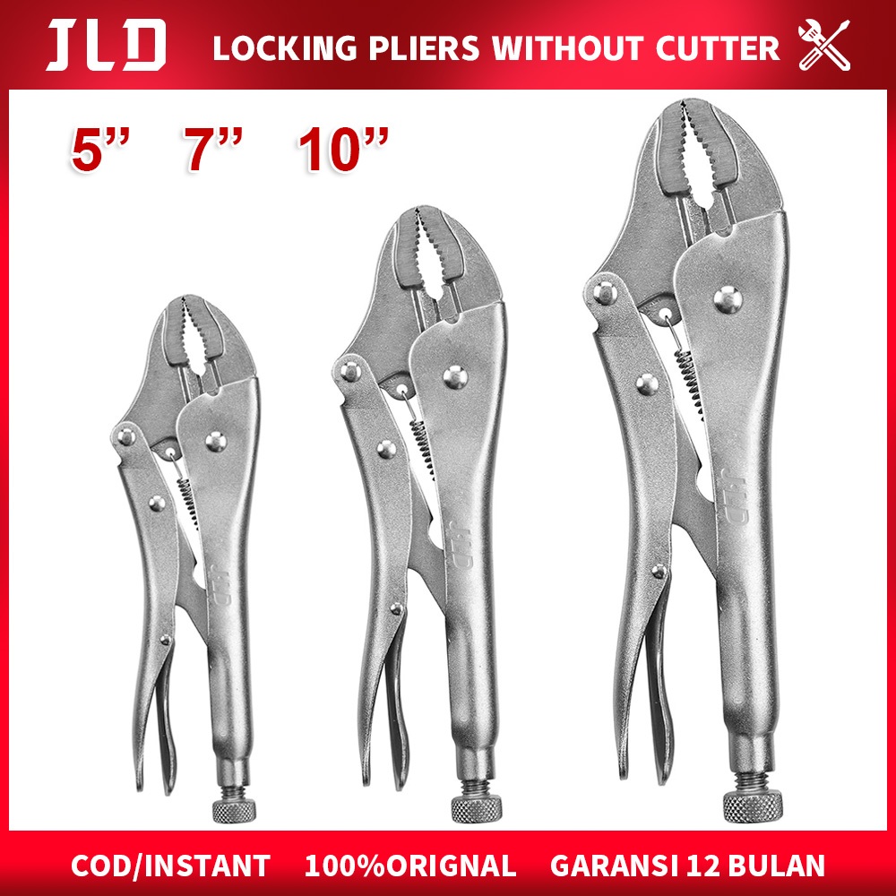 Jual JLD Tang Buaya Locking Grip Pliers 5”7”10” Tang Buaya Bengkok Vise ...