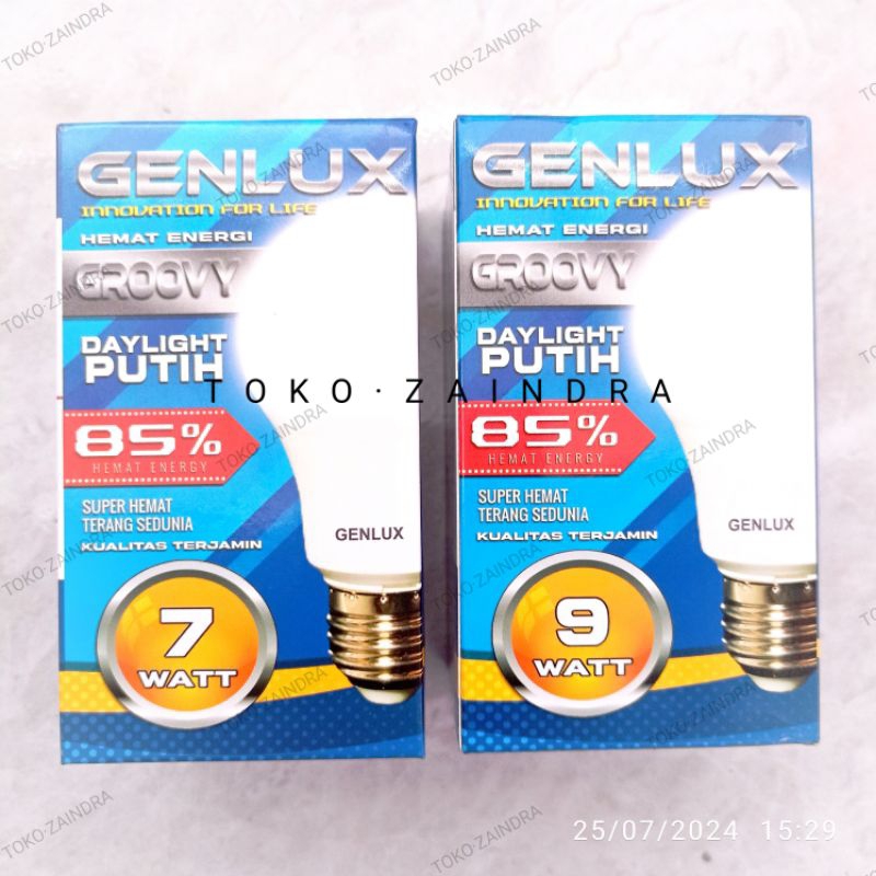 Jual Lampu LED Genlux Groovy 7 9 12 15 watt Putih Murah Bulb | Shopee ...