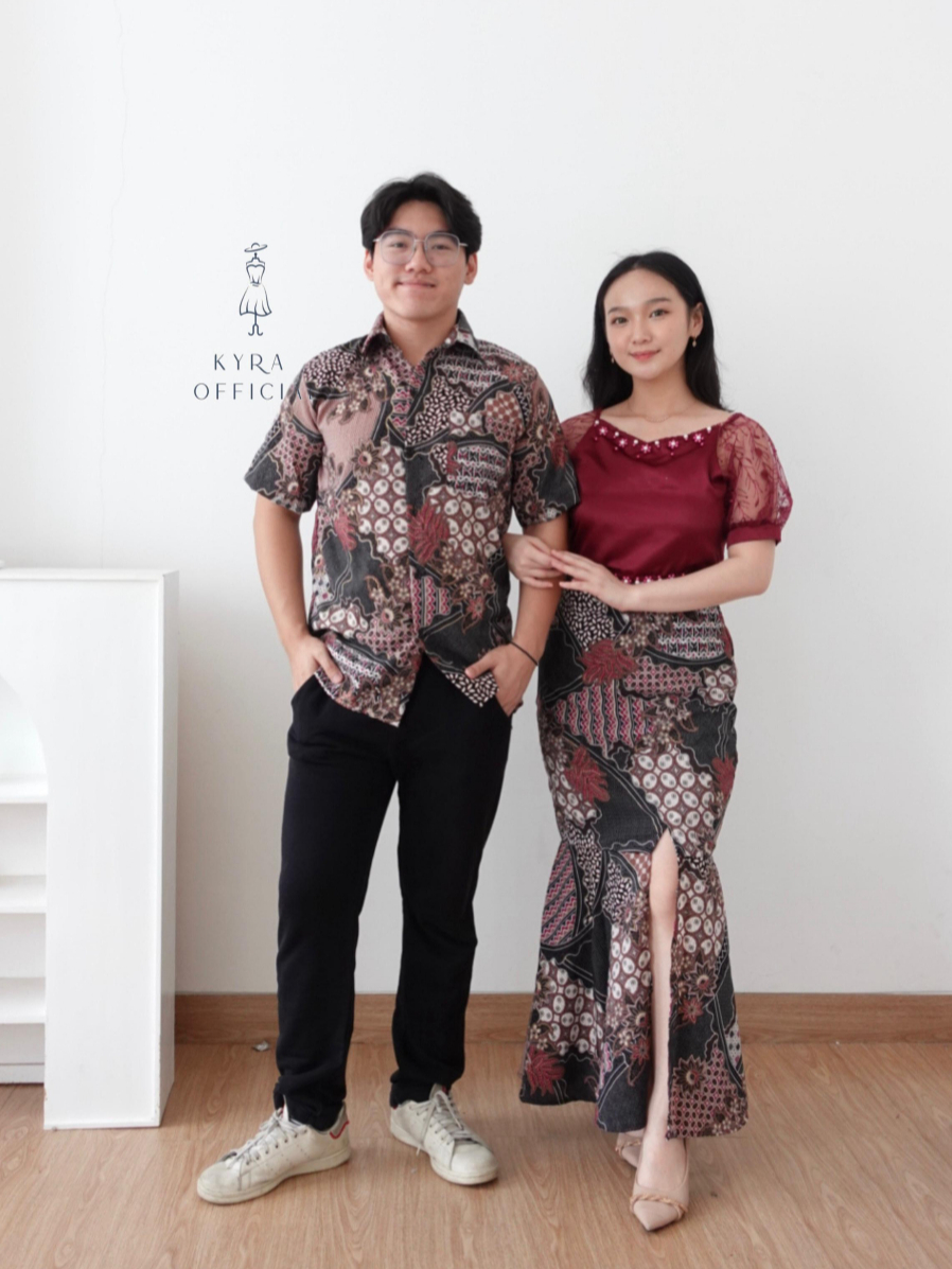 Jual [ KYRA ] DRESS JULITA BATIK (PREMIUM) / DRESS COUPLE BATIK / GAUN PESTA WANITA / DRESS ...